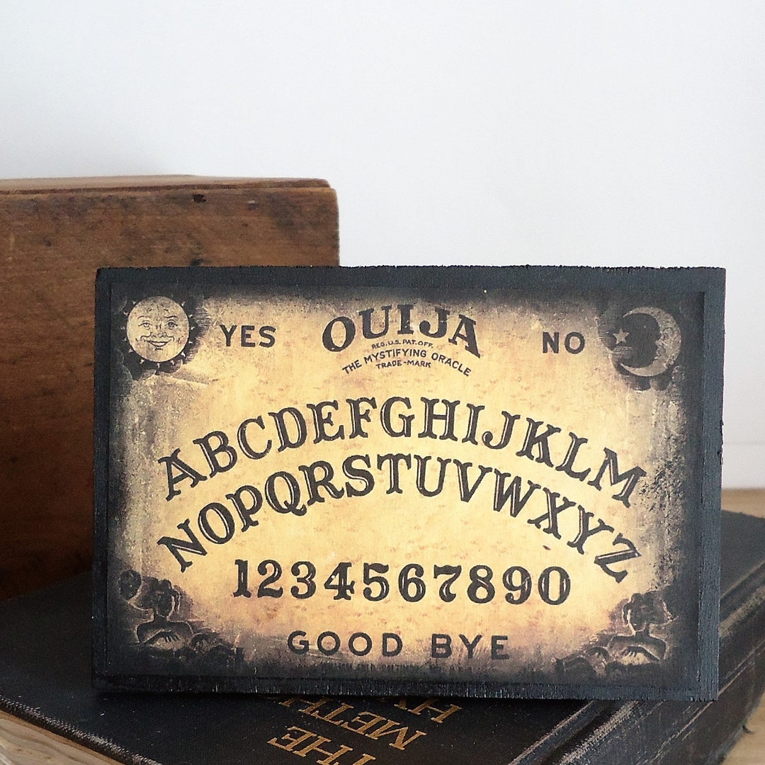 Ouija Board Ornament, Display, Small Spooky Halloween Gift Decoration ...