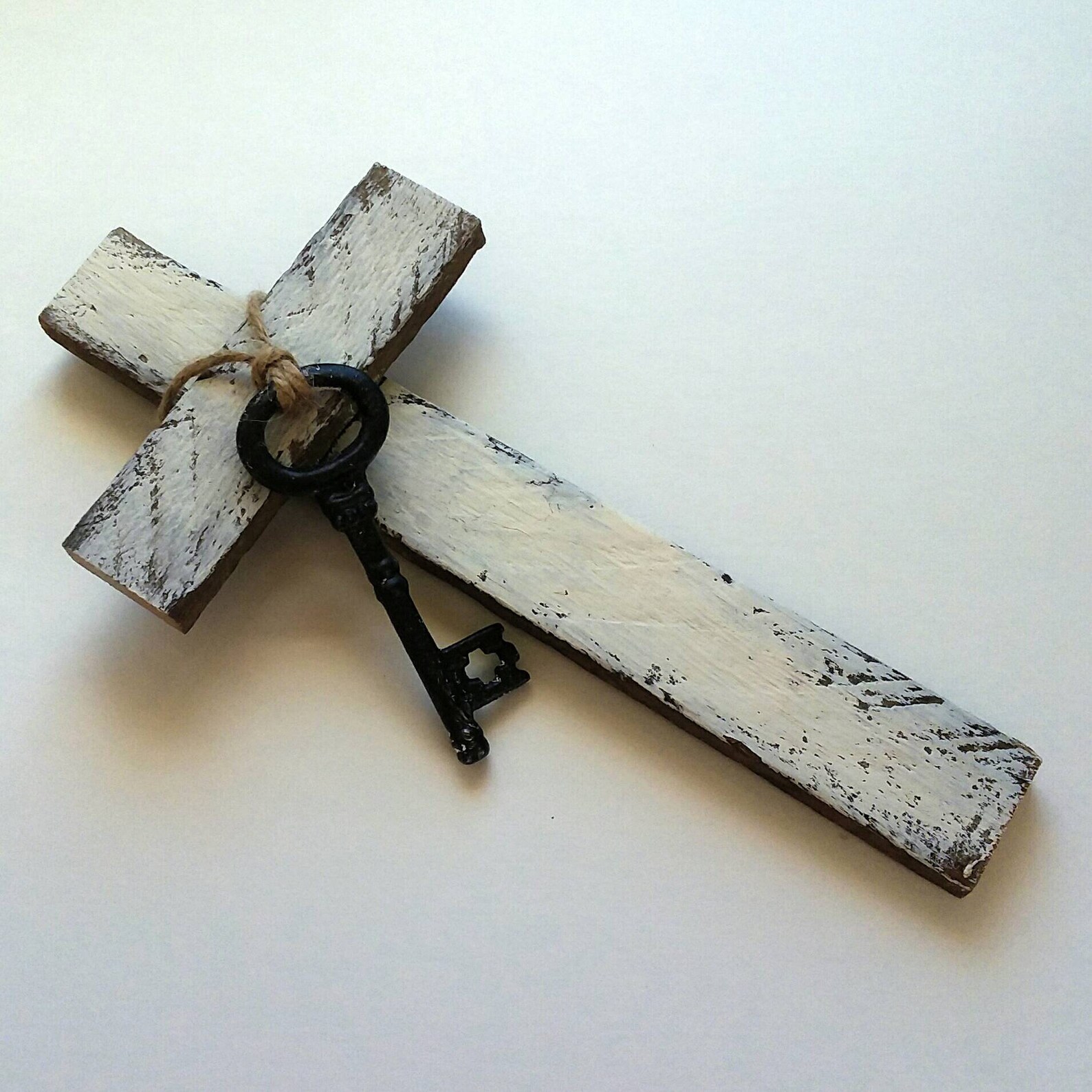 Rustic Wall Cross Barn Wood Farmhouse Faith is the Key | Etsy