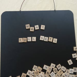 Vintage Scrabble Tiles Complete Set Wood Letters, 100 Replacement Game ...