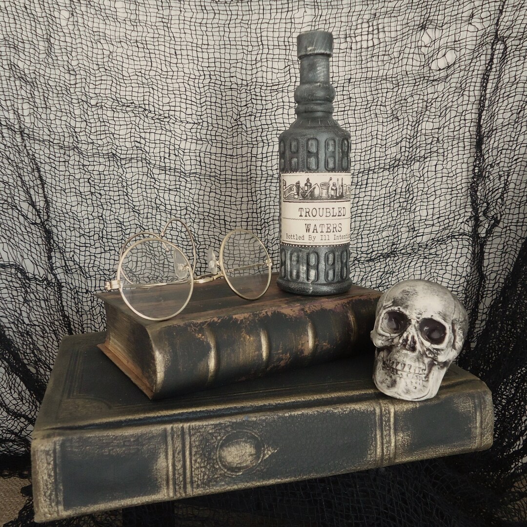 Spooky Creepy Halloween Book Display Decor Apothecary Haunted House ...