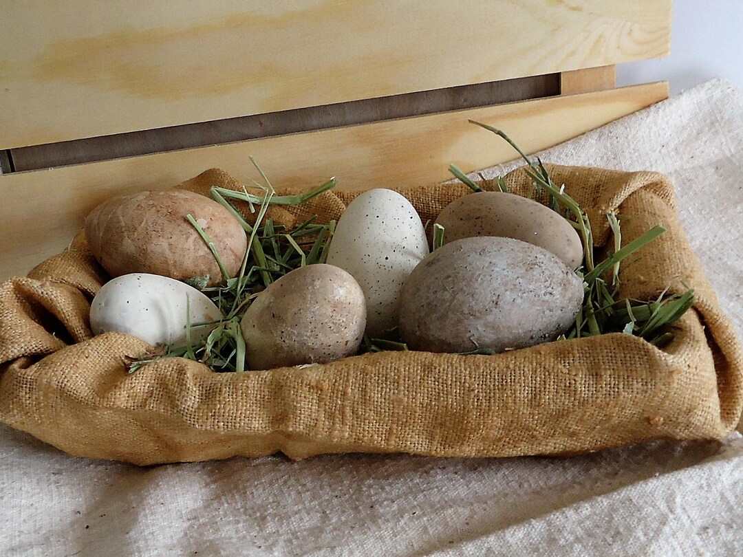 Primitive Easter Eggs 6 Spring Decorations, Farmhouse Decor, Chickens ...