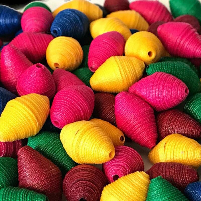 Handmade Fabric Beads - Etsy