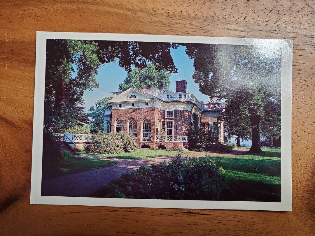 South Piazza Monticello Postcard Was Used by Jefferson as a Greenhouse ...