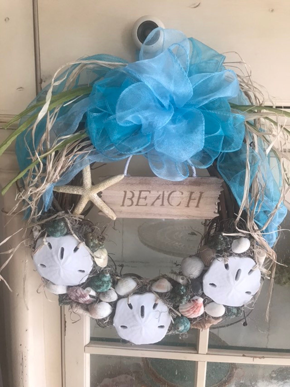 Beach Wreath Summer Shell Wreath Sand Dollar Wreath - Etsy