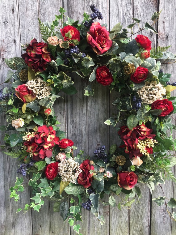 All Season Wreath Spring Wreath Farmhouse Decor Fall | Etsy