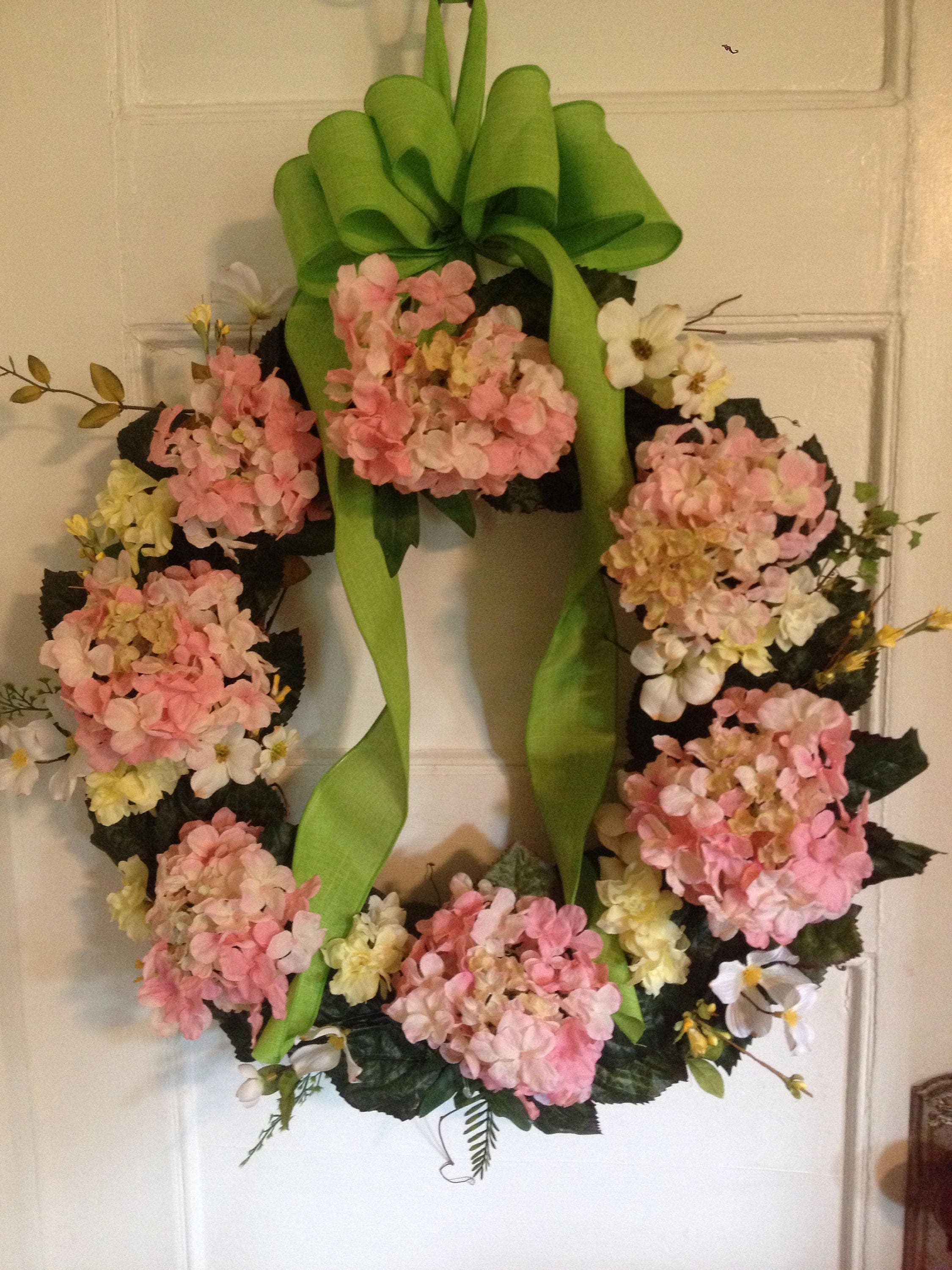 Pink Hydrangea Wreath Spring Wreath Front Door Wreath | Etsy