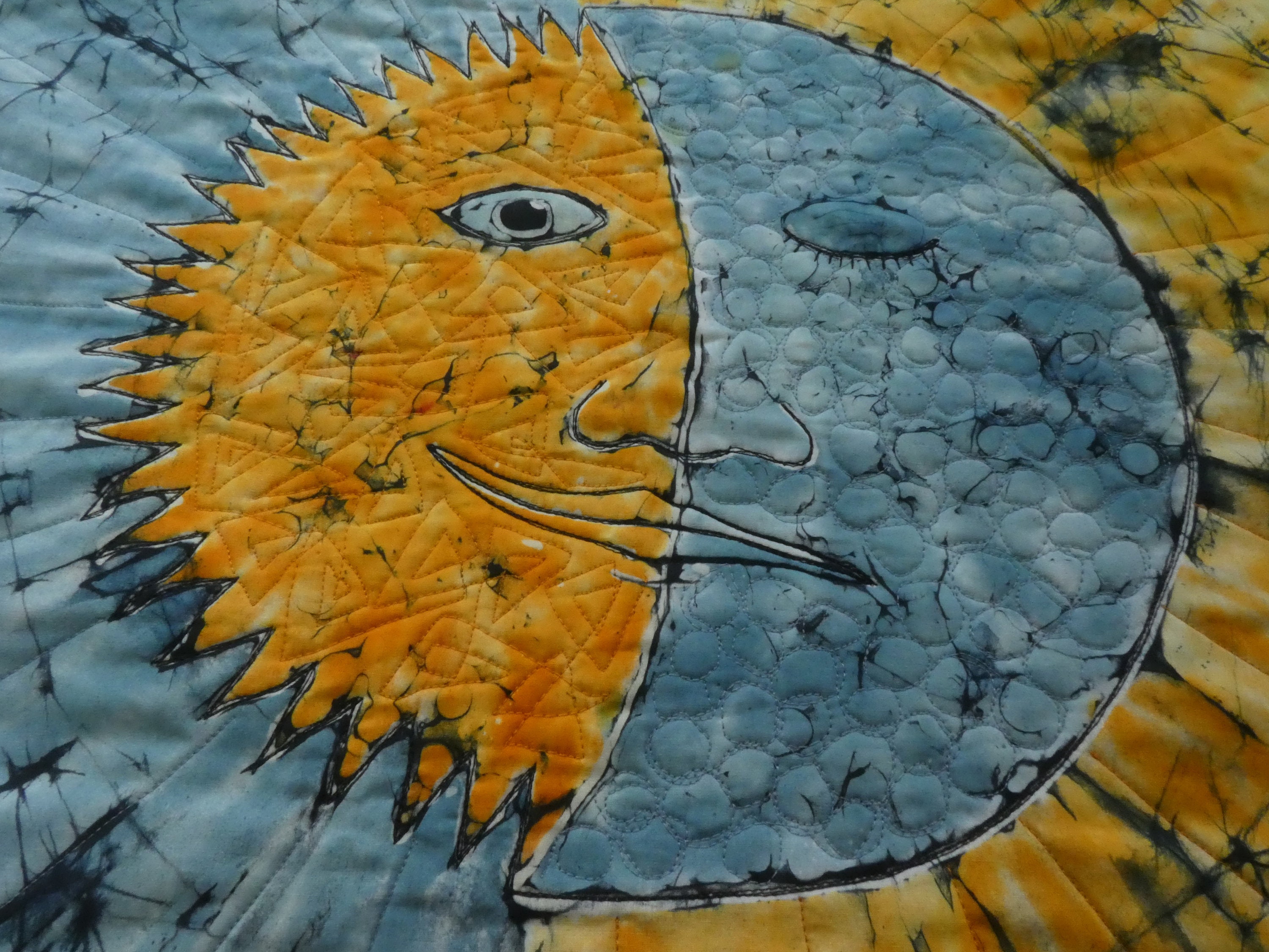 Sun and Moon Batik Art Quilt - Etsy