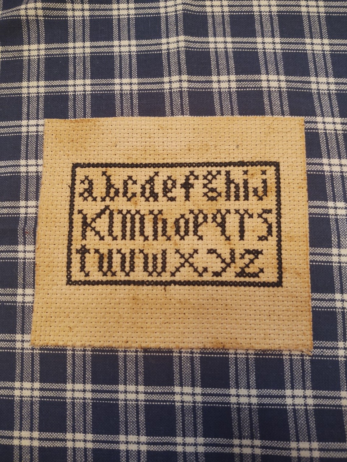 Sampler X Stitch Alphabet Beaconhillcollect Vintage X Stitch Sampler - Etsy