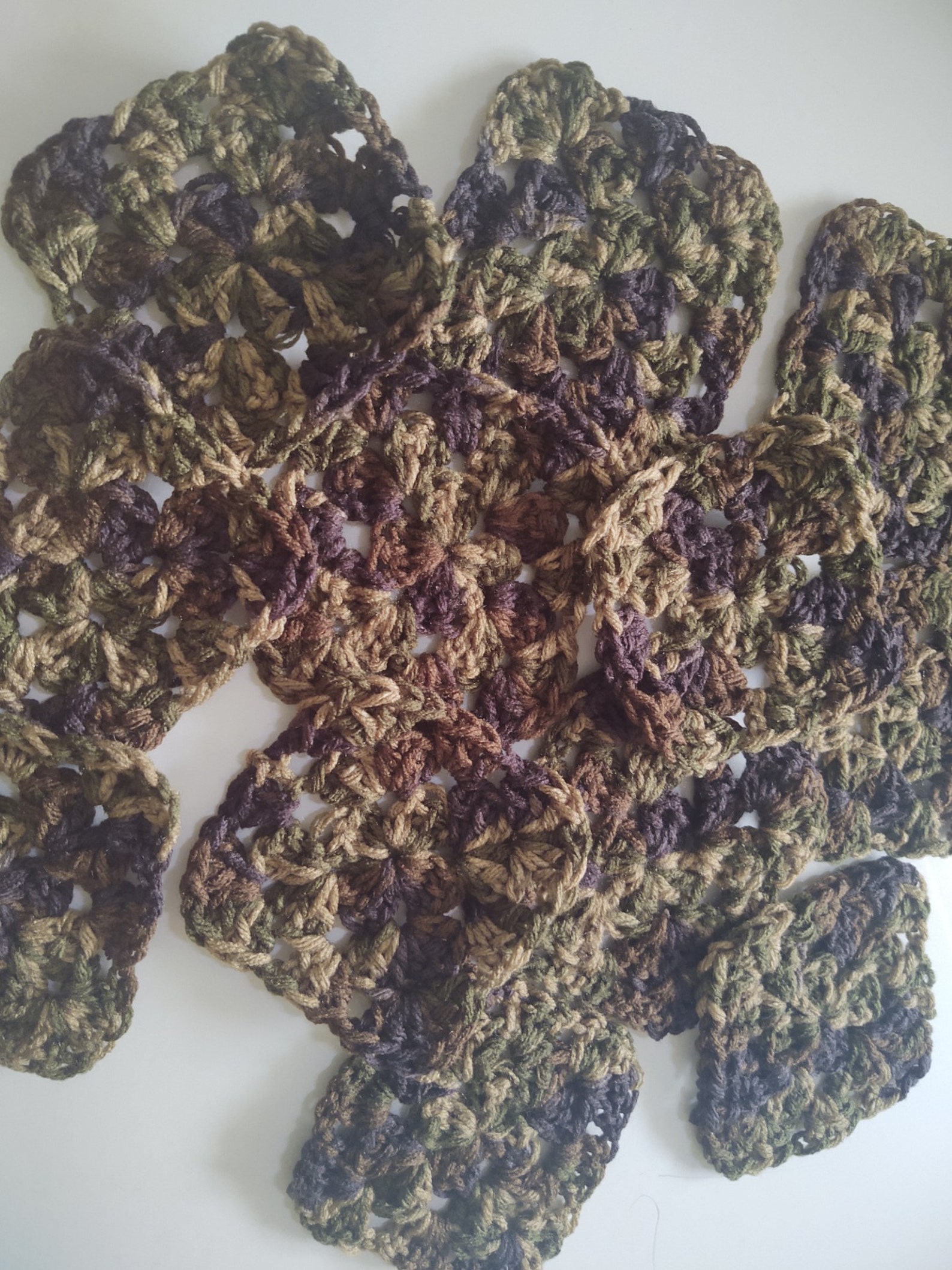 Crochet Camo Granny Squares Beaconhillcollect Camo Granny - Etsy