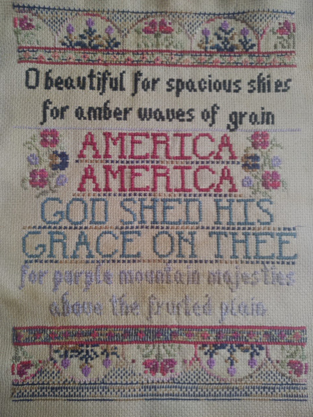 Sampler America America Beaconhillcollect America America Sampler - Etsy