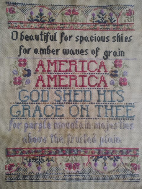 Sampler America America Beaconhillcollect America America Sampler - Etsy