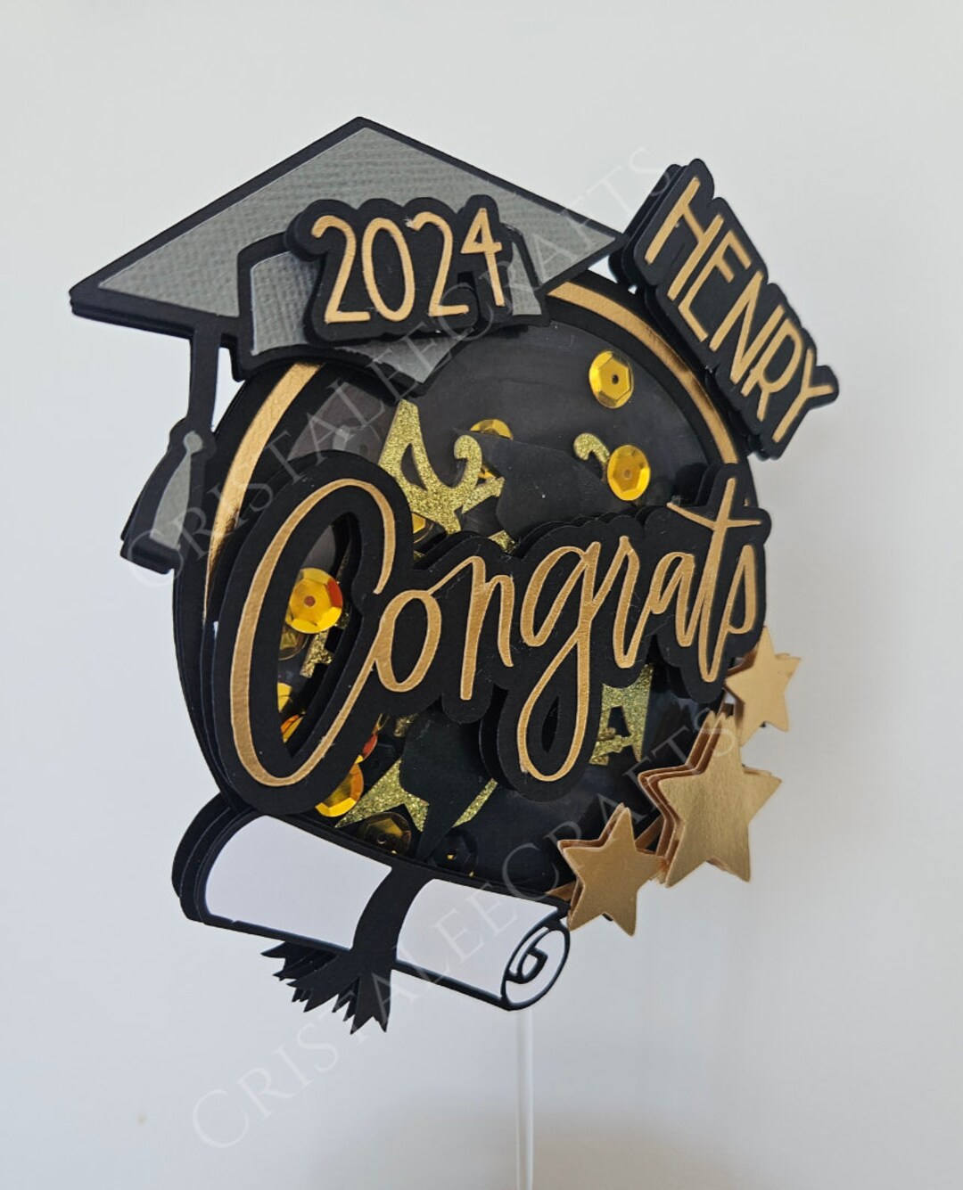 Graduation Shaker Cake Topper - Graduate | Grad | Grad Night | Seniors ...