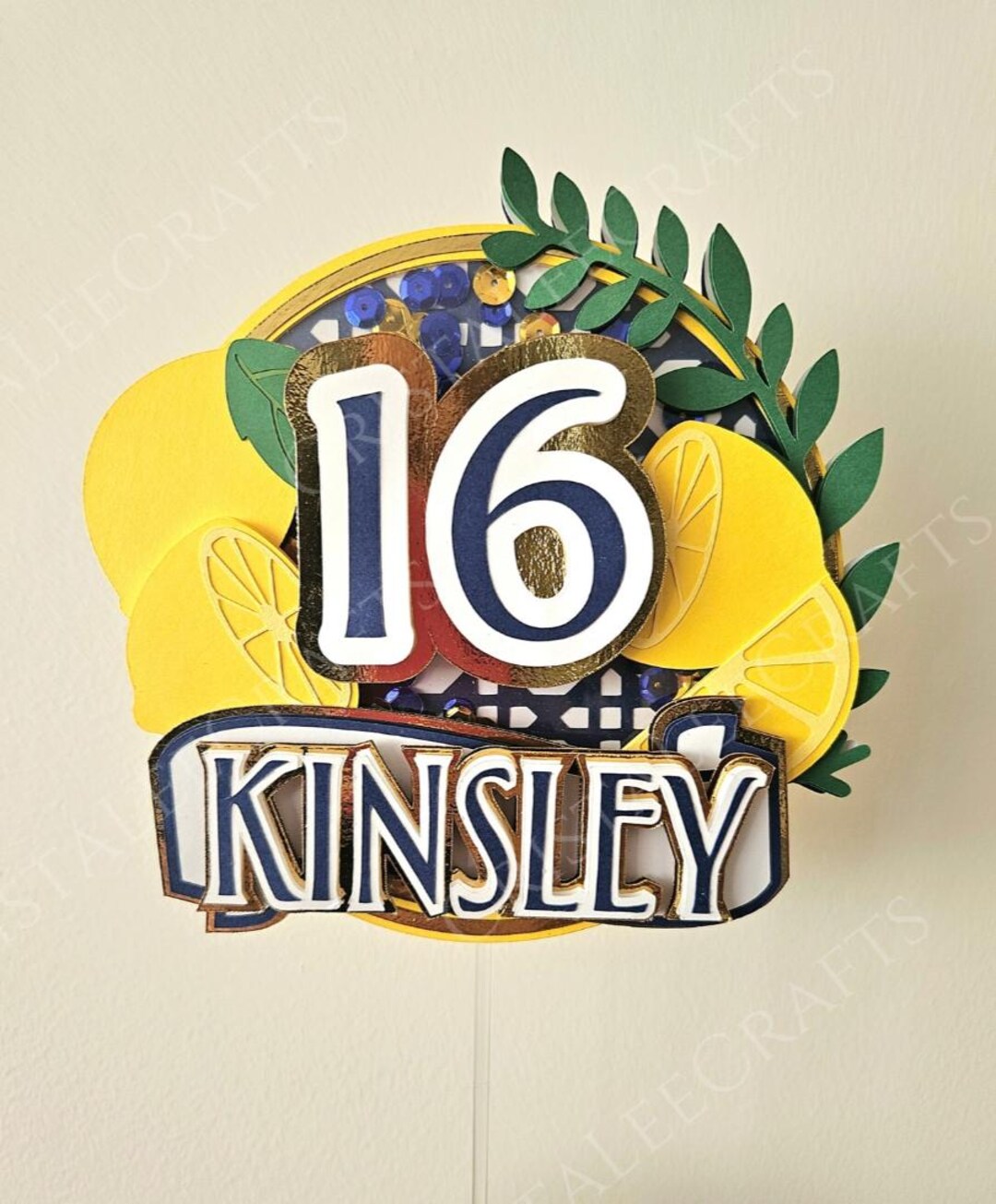 Lemon Party Decorations: Mediterranean Shaker Cake Topper, Banner ...