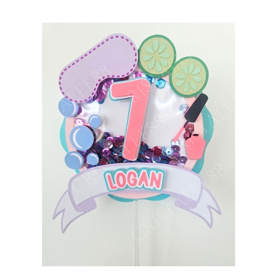 Spa Party Cake Topper Spa Birthday Pamper Party Girls Birthday Boys ...