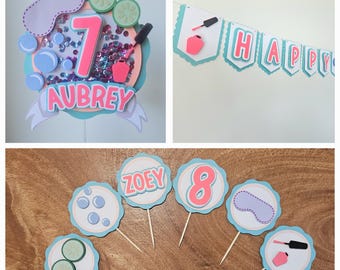 Spa Birthday Cake Topper - Etsy
