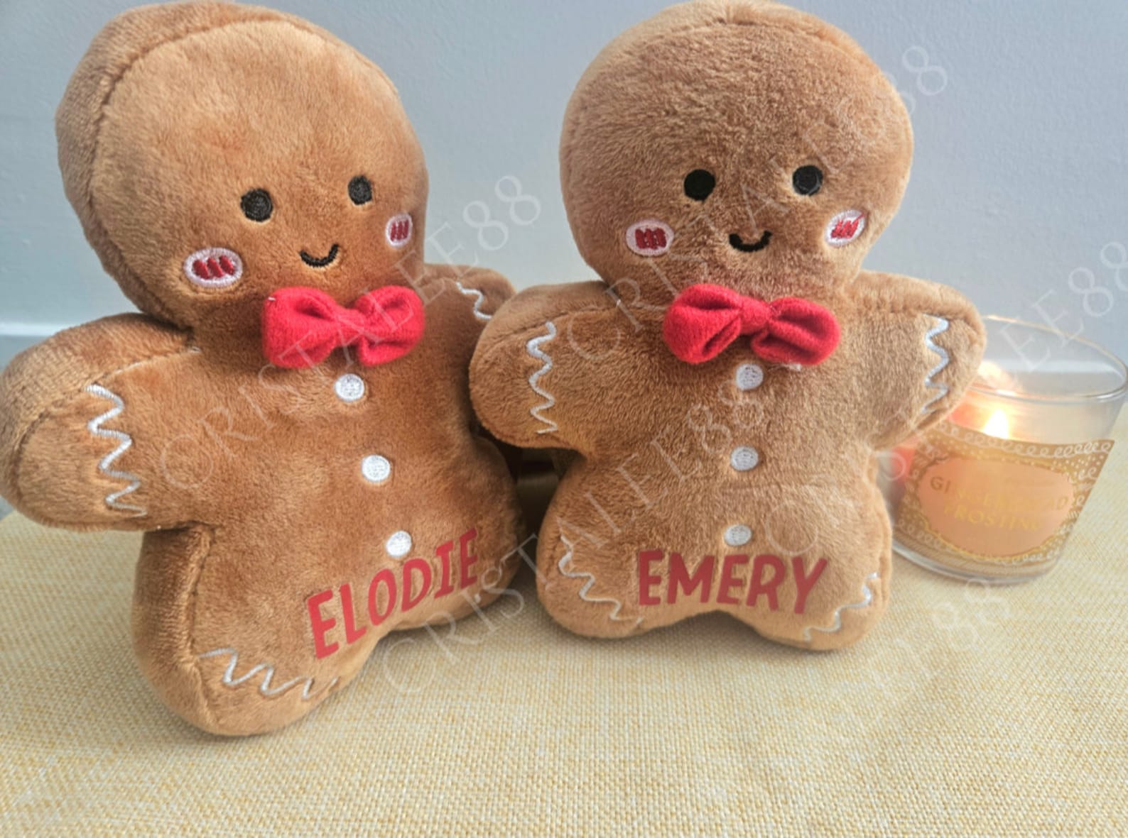 Personalized Gingerbread Man Plush Holiday Plush Stocking Stuffer - Etsy
