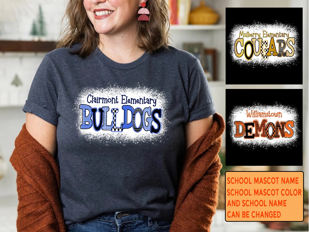 Personalized Mascot School Shirt, Custom School Name Shirt, School ...