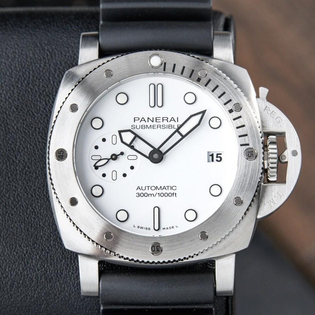PANERAI Submersible Bianco White Dial 42mm Item No. PAM01223 Box Papers ...