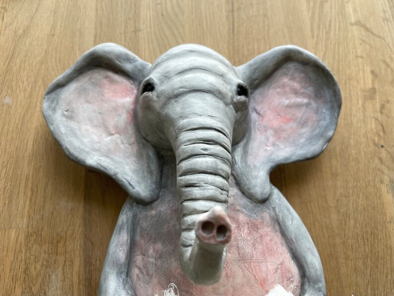 Elephant Nursery Art One-of-a-kind Elephant Sculpture - Etsy