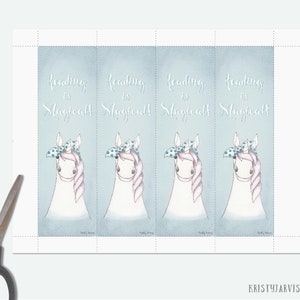 PRINTABLE Bookmarks Unicorn Party Favor, Summer Reading End of Year ...