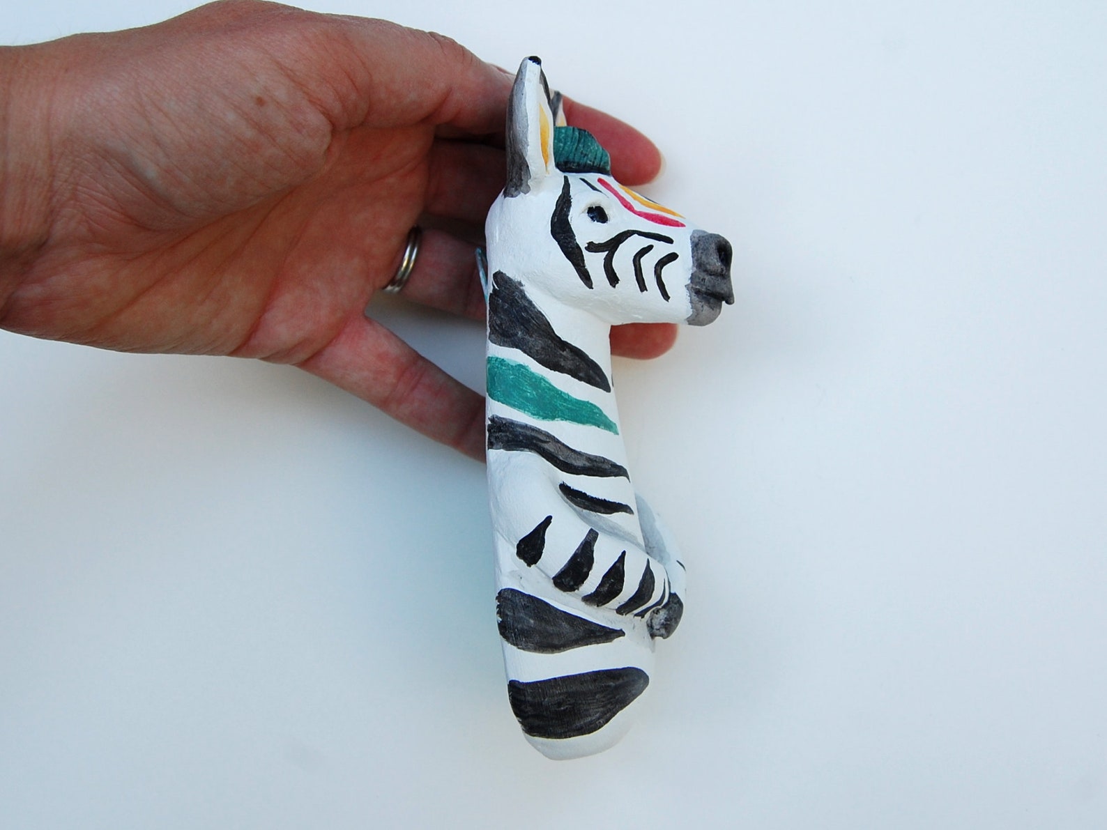 Zebra Figurine Hand-sculpted Clay Animal Ready to Ship | Etsy