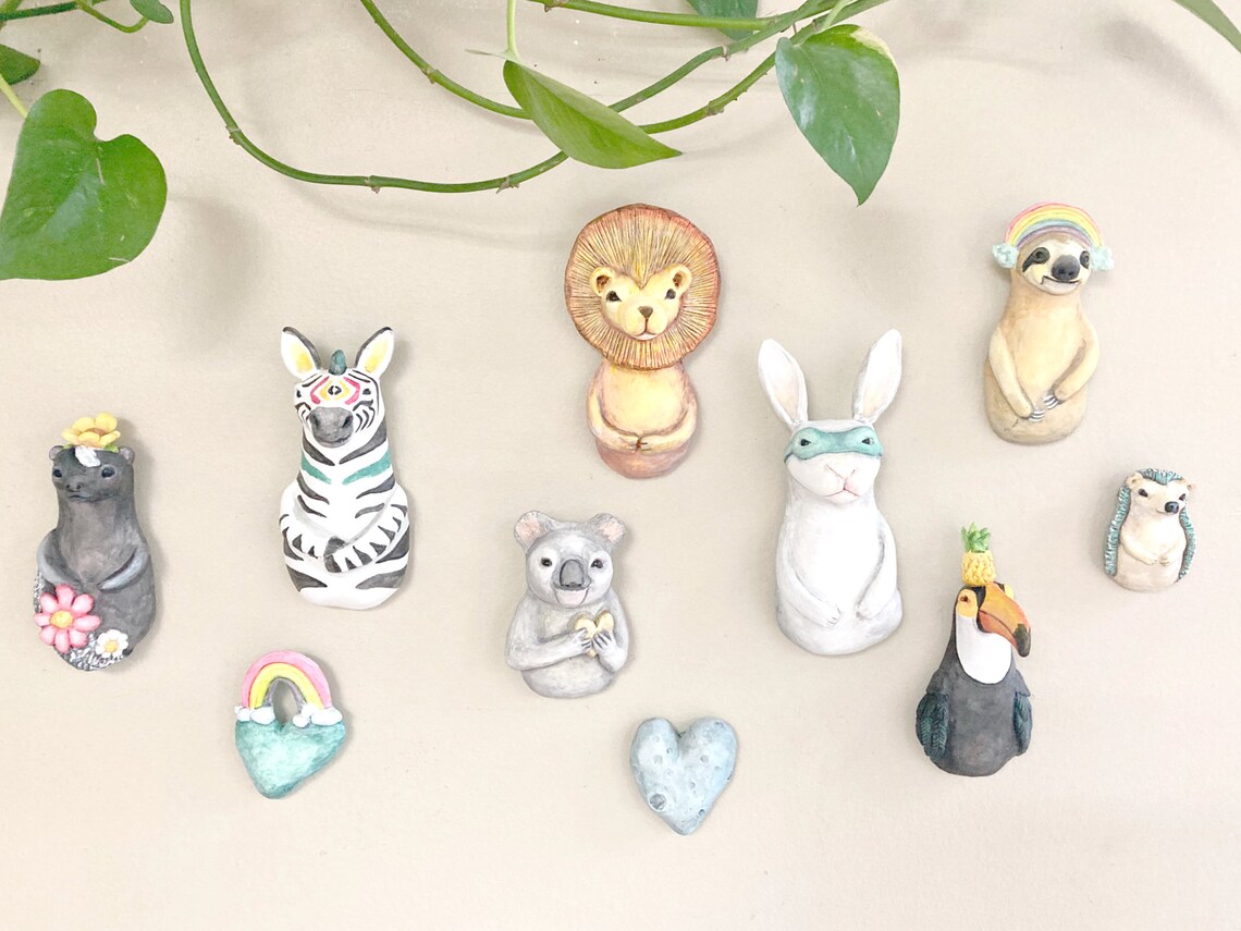 Zebra Figurine Hand-sculpted Clay Animal Ready to Ship | Etsy