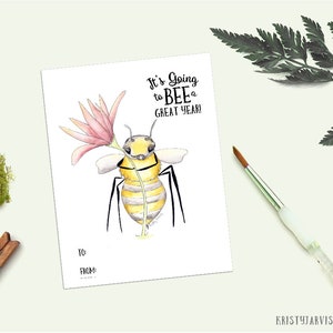 Back to School Teacher Gift Printable Bee Card Instant Download Teacher ...