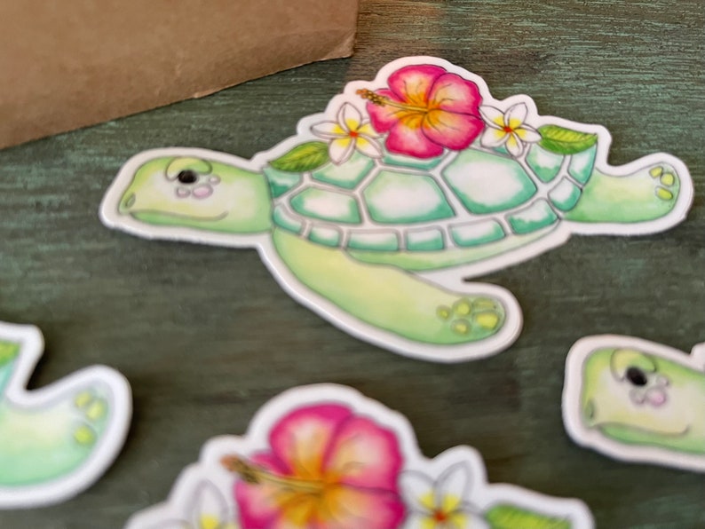 Sea Turtle Bulk Stickers Gift Giving Set of 4 Beach Lover | Etsy