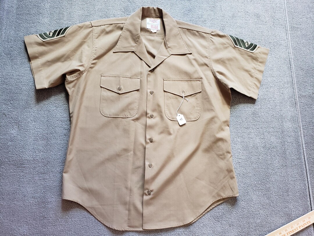 Khaki Shirt, 1970-80s Class B /C Uniform, EXTRA LARGE. Shirt D - Etsy