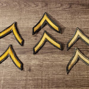 Private (E2) Rank Chevrons, Early Cut-edge Vietnam Era. ONE PAIR - Etsy
