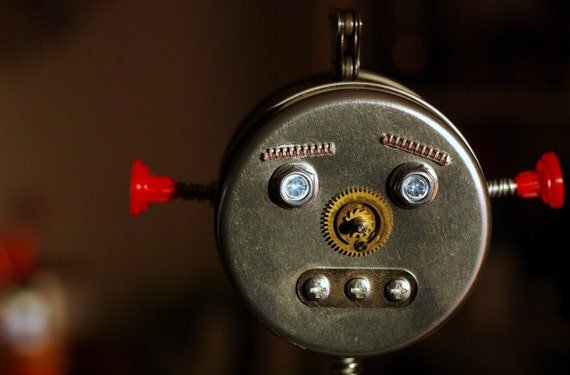 Items similar to Herr Pimp - Found object robot - made of upcycled ...