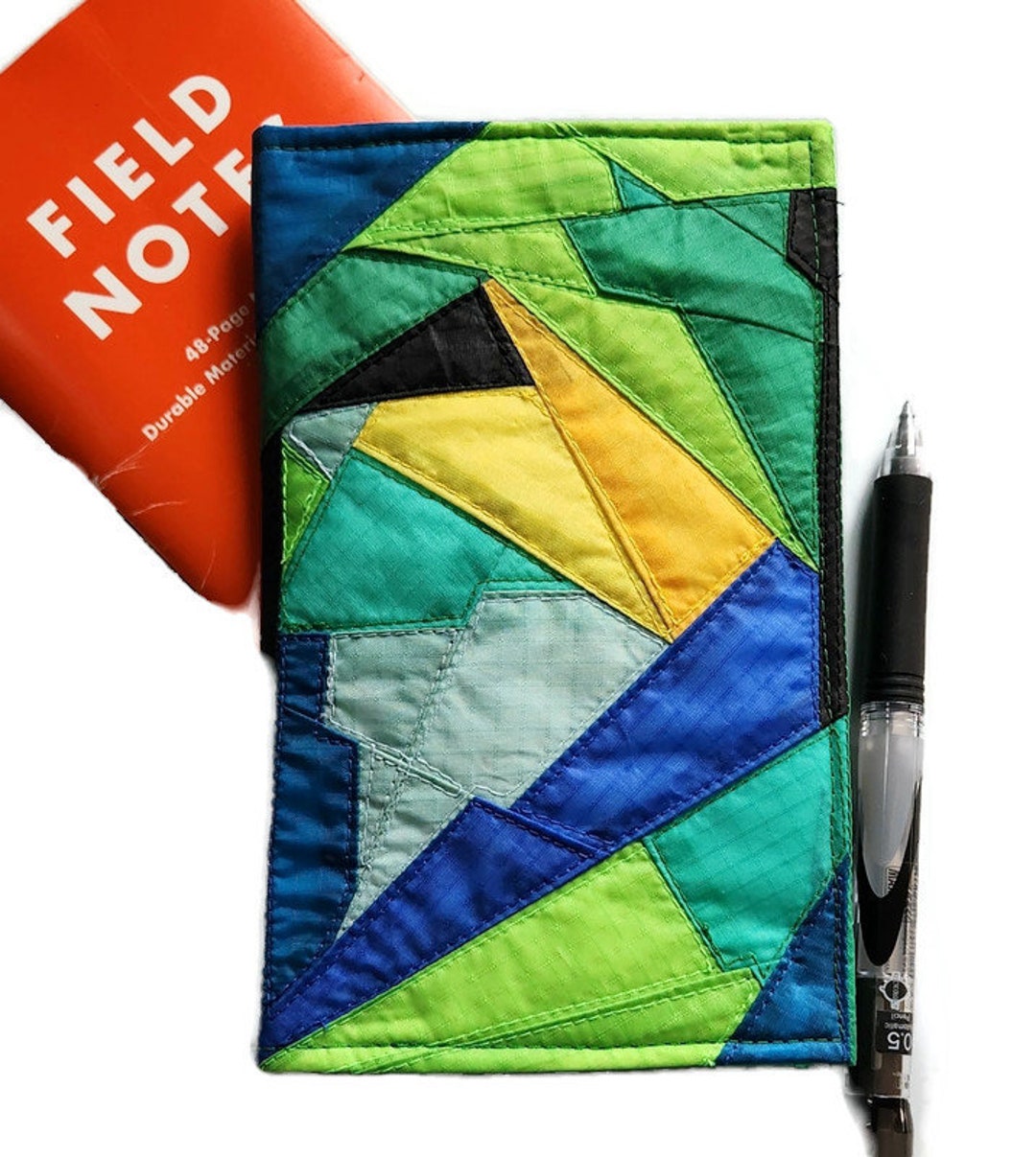 Field Notes Memo Cover, Recycled Paraglider Memo Cover, Geometric ...