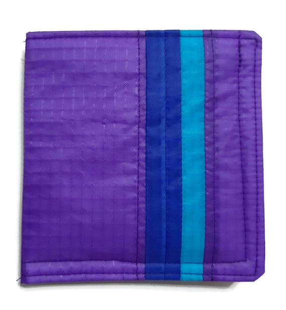 Mans Recycled Wallet Purple Mens Wallet Thin Minimalist - Etsy