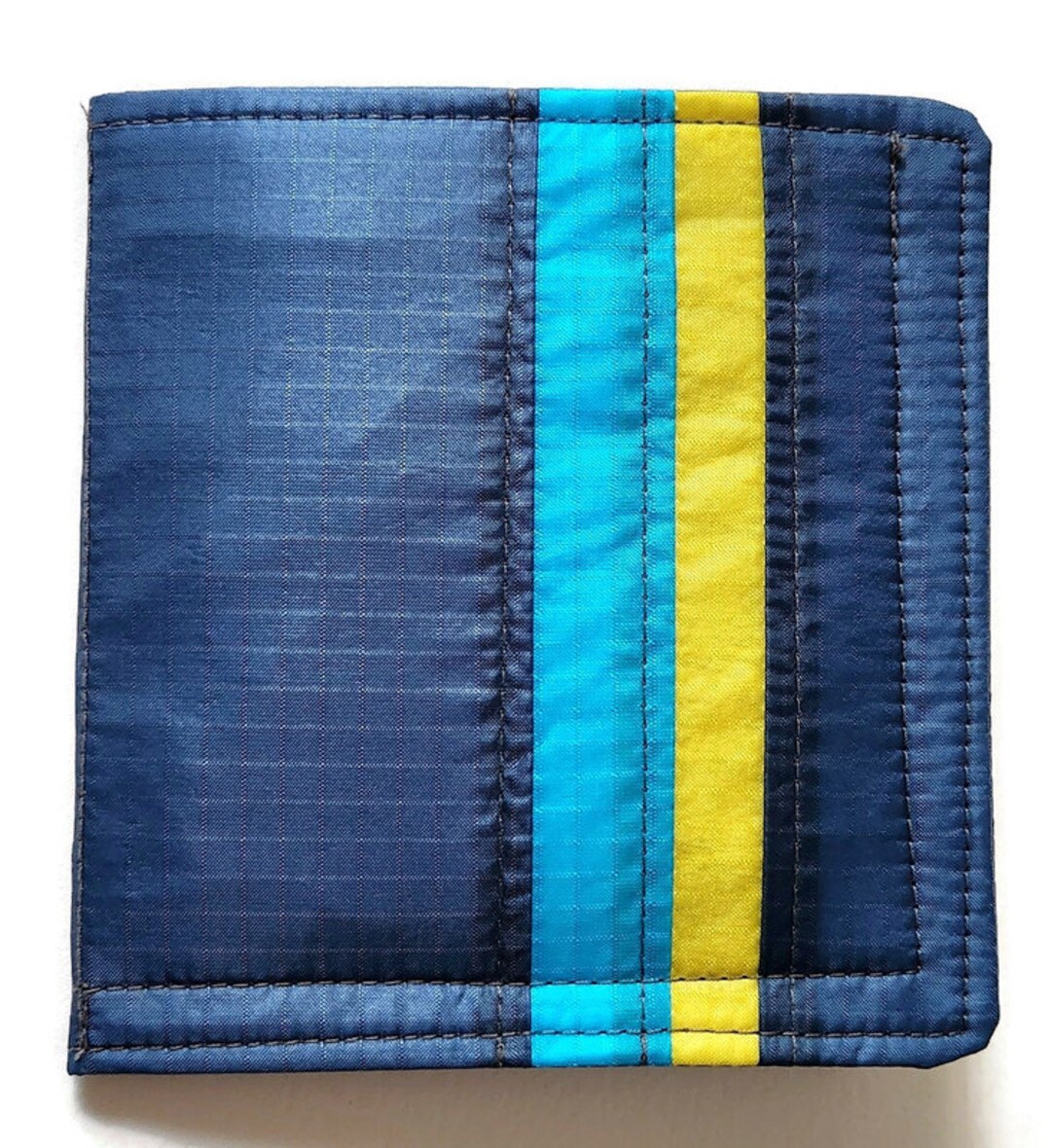 Mens Blue Gray Card Wallet, Recycled Paraglider Wallet, Eco Bifold ...