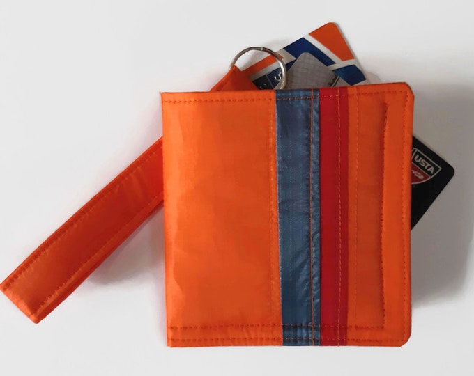 Men's Wallet, Recycled Paraglider , Thin Orange Wallet, Flat Eco Wallet ...