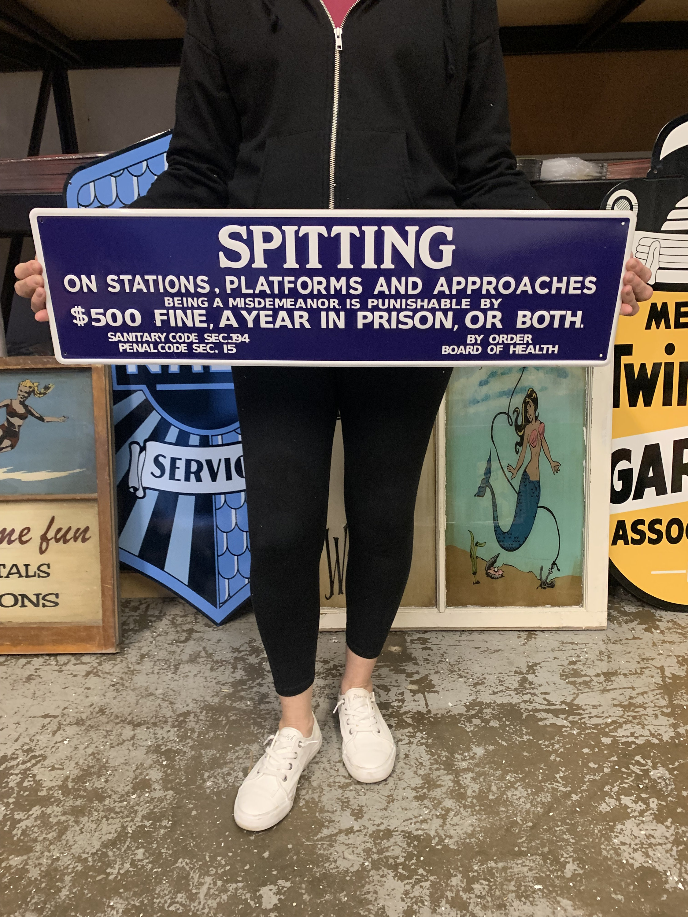 Vintage Style Metal Sign No Spitting Board Health - Etsy