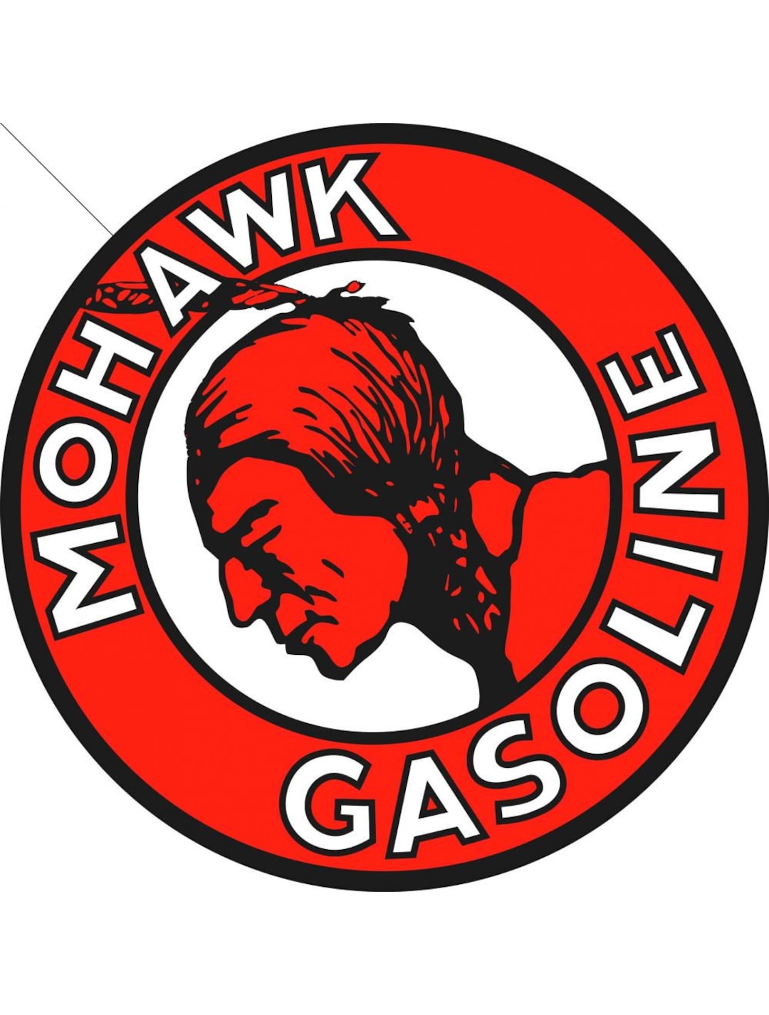 VINTAGE ANTIQUE Style Metal Sign Mohawk Gasoline 30" - Etsy