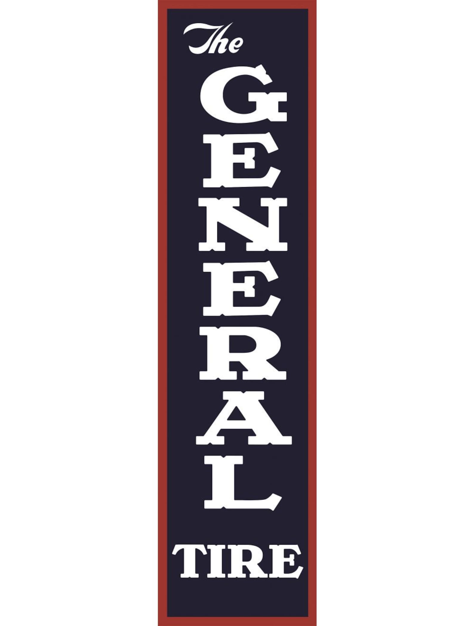 VINTAGE ANTIQUE Style Metal Sign General Tire 48 X 12 - Etsy