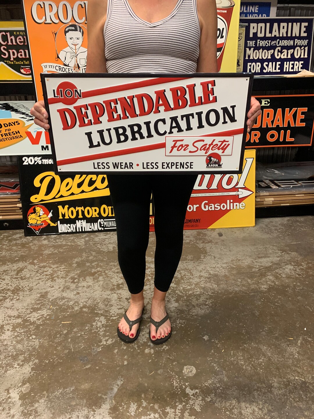 Vintage Style Metal Sign Lion Gas Lubrication Made in USA - Etsy