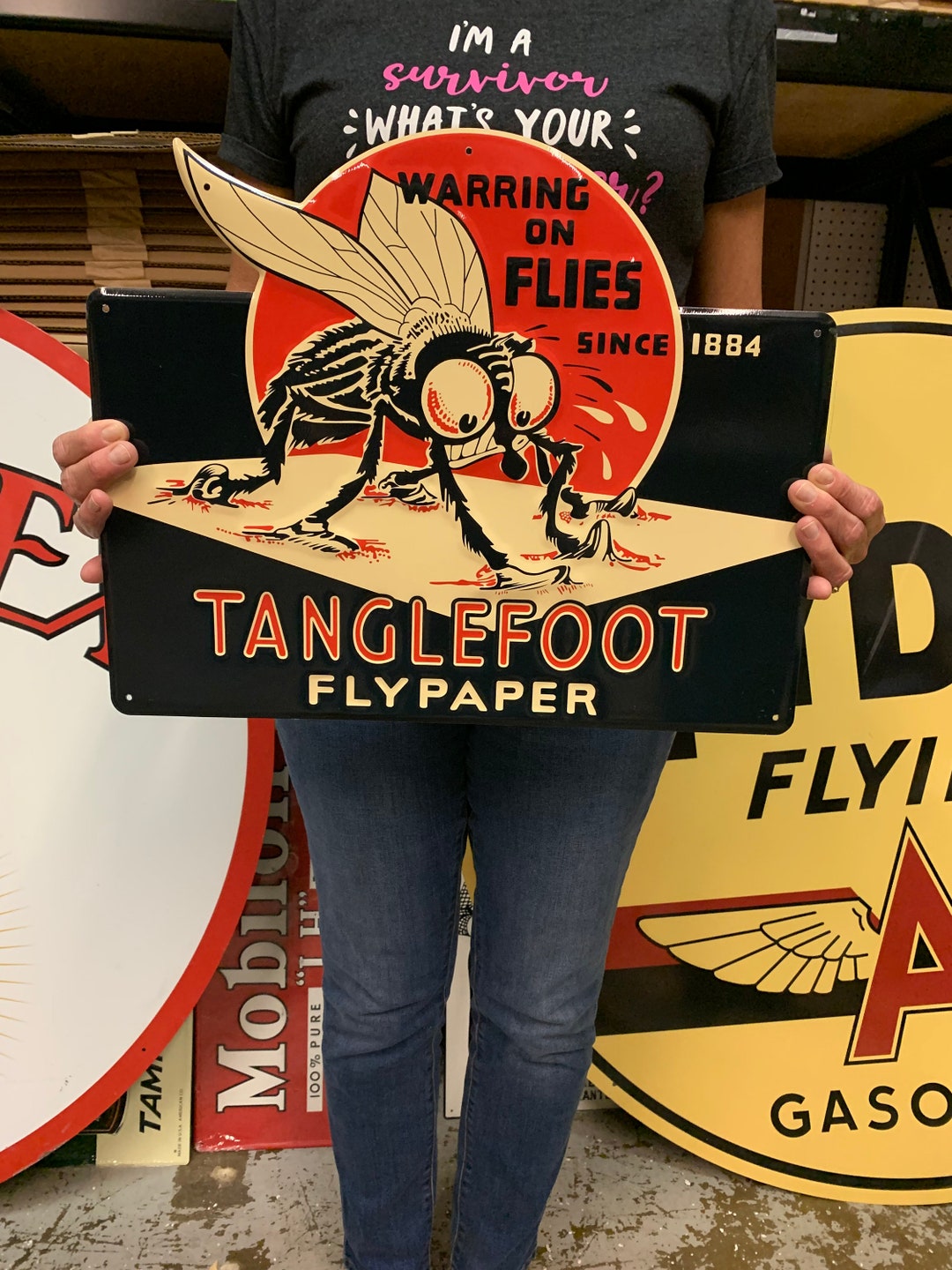 Vintage Antique Style Metal Sign Tanglefoot Flypaper Made USA - Etsy
