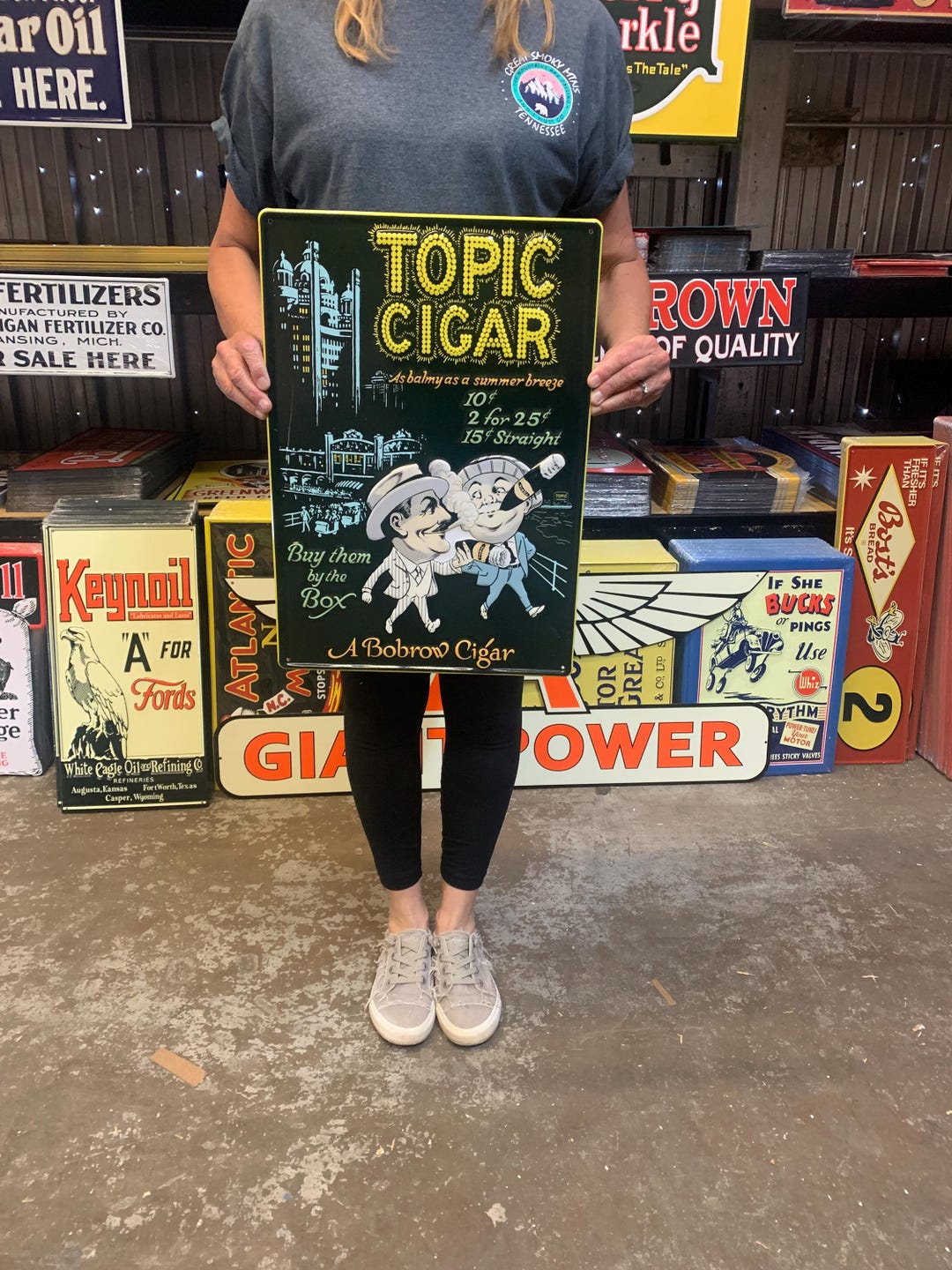 Vintage Antique Style Sign Topic Cigar City Embossed Steel Made in USA ...