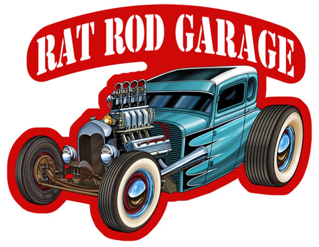 VINTAGE ANTIQUE Style Metal Sign Rat Rod Garage 16x21 - Etsy