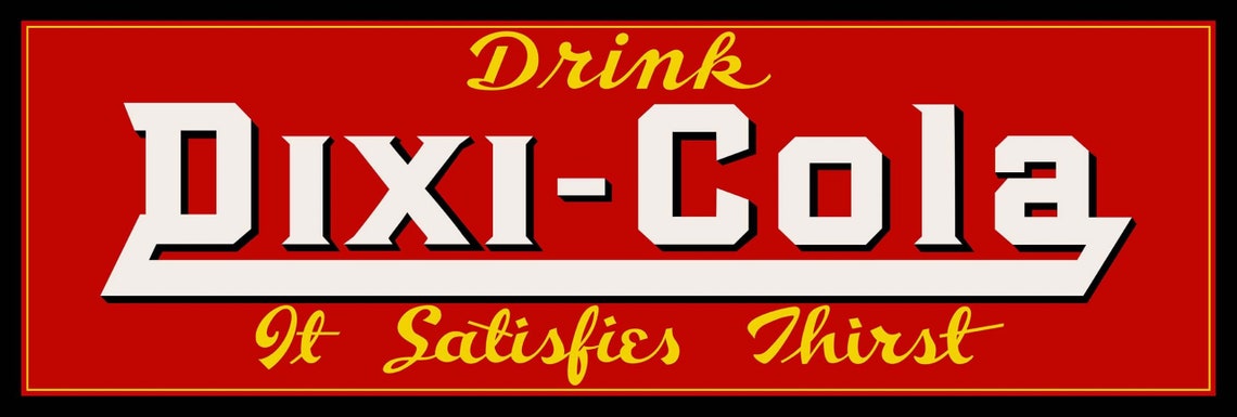 Vintage Style Sign Dixi Cola 36" X 12" - Etsy