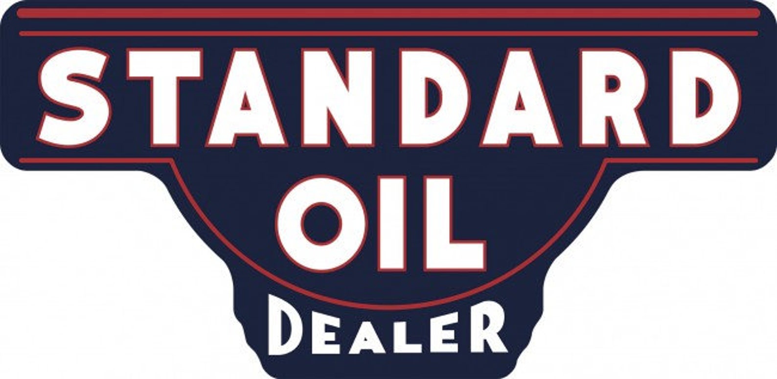 Vintage Antique Style METAL Sign Standard Oil Dealer 27 X 13 - Etsy