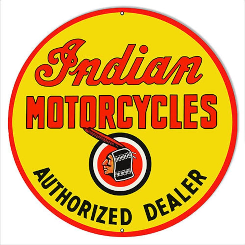 Vintage Style Indian Motorcycles Metal Sign Man Cave / Man Cave Decor ...