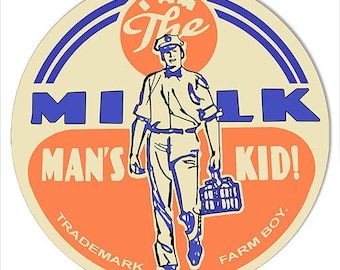 Vintage Milk Sign - Etsy