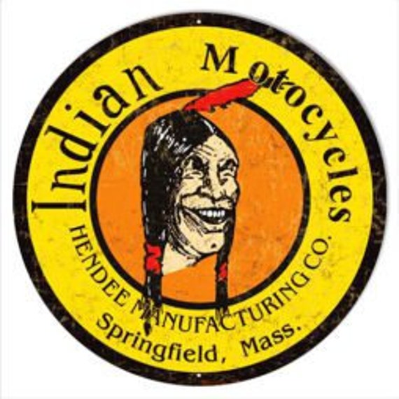 VINTAGE ANTIQUE Style Metal Sign Indian Motorcycles | Etsy