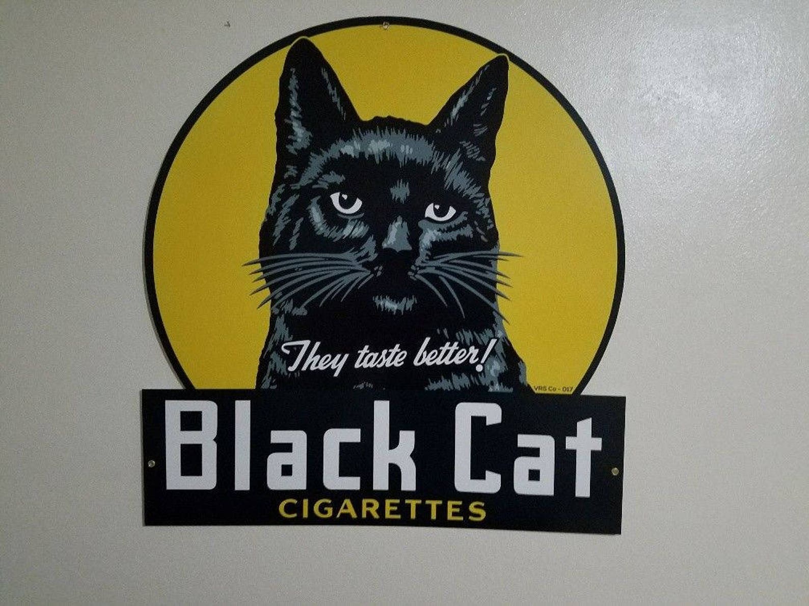 Vintage Style Steel Sign Black Cat Cigarettes 26 X - Etsy