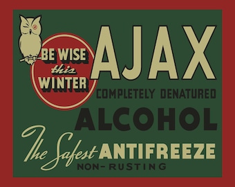 Vintage Antifreeze Sign - Etsy