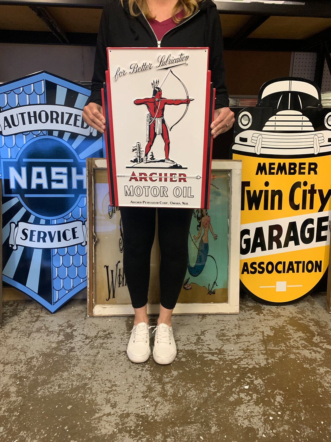 Vintage Style Metal Sign Archer Motor Oil - Etsy